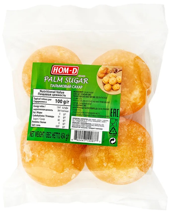Сахар пальмовый, Тайланд, 454гр*24: купить за 239₽ | Поставка продуктов ...