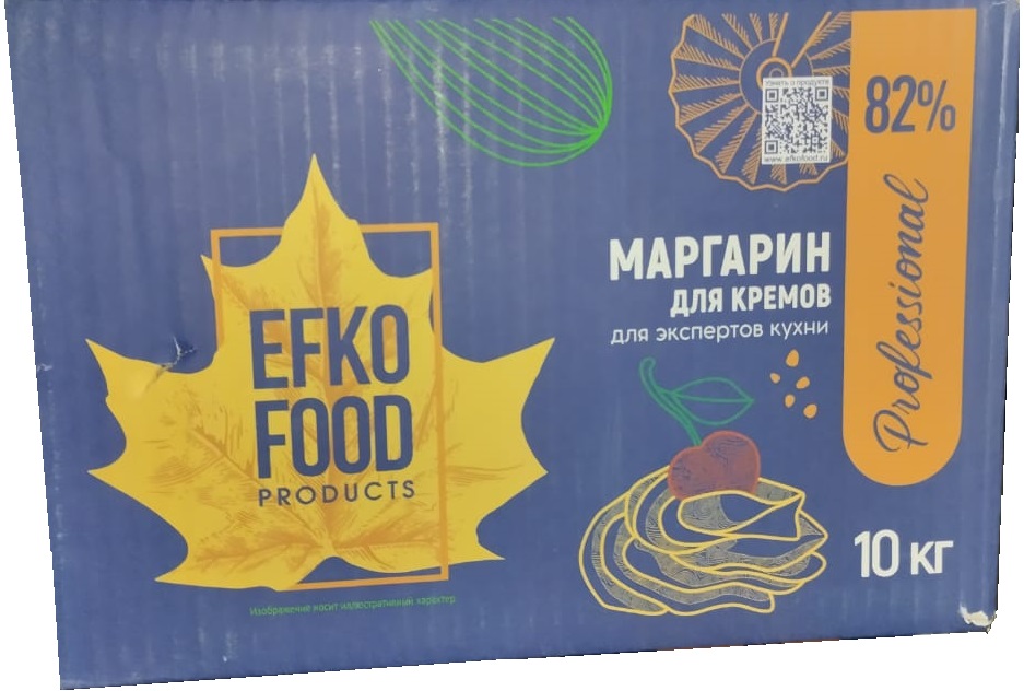 Спред для крема EFKO FOOD Professional 82% 1*10кг (маргарин): купить за ...